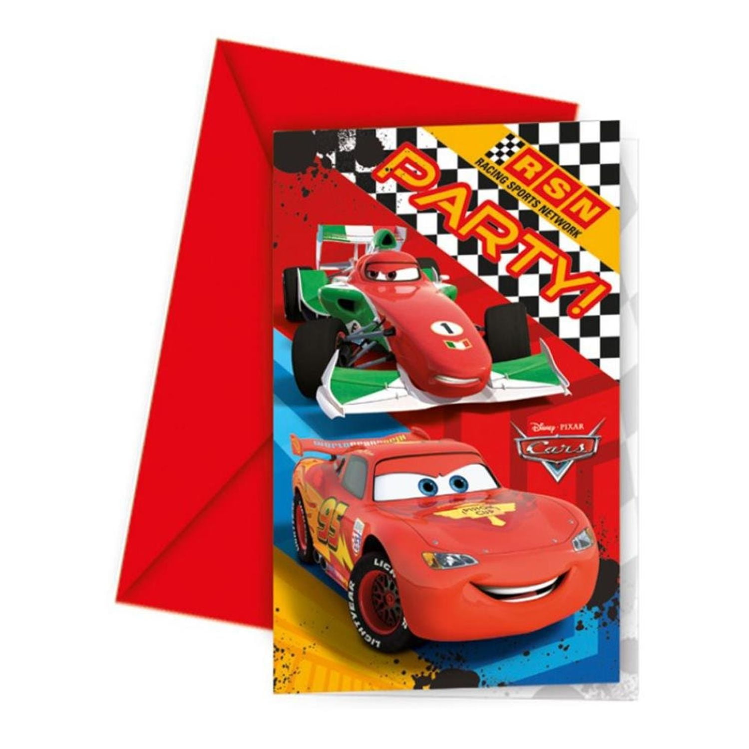 Cars RSN Invitations (Pack of 6) - Walmart.com