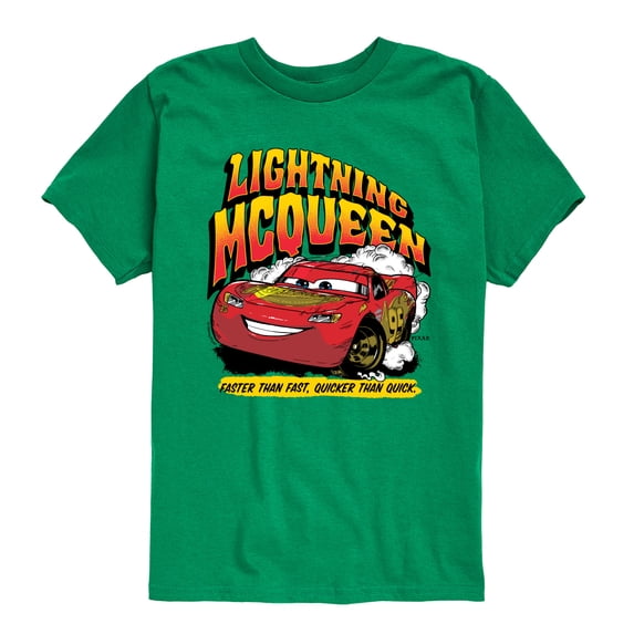 Cars - Retro McQueen - Youth Boys Short Sleeve Graphic T-Shirt ...