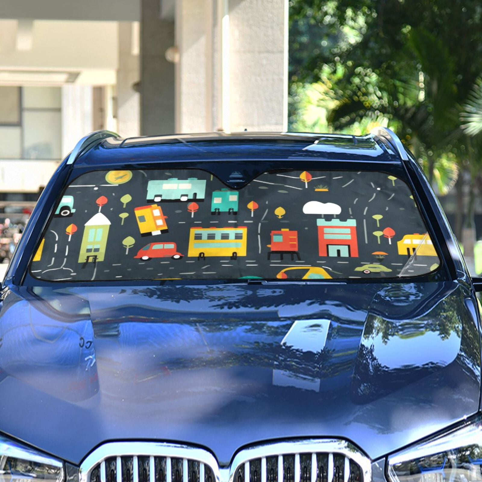 Cars Road Automotive Front Car Windshield Sun Shade Reflector Foldable ...