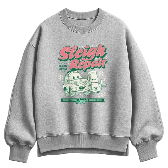 Cars - Sleigh Repair - Women's Oversized Fleece Crew Sweatshirt ...