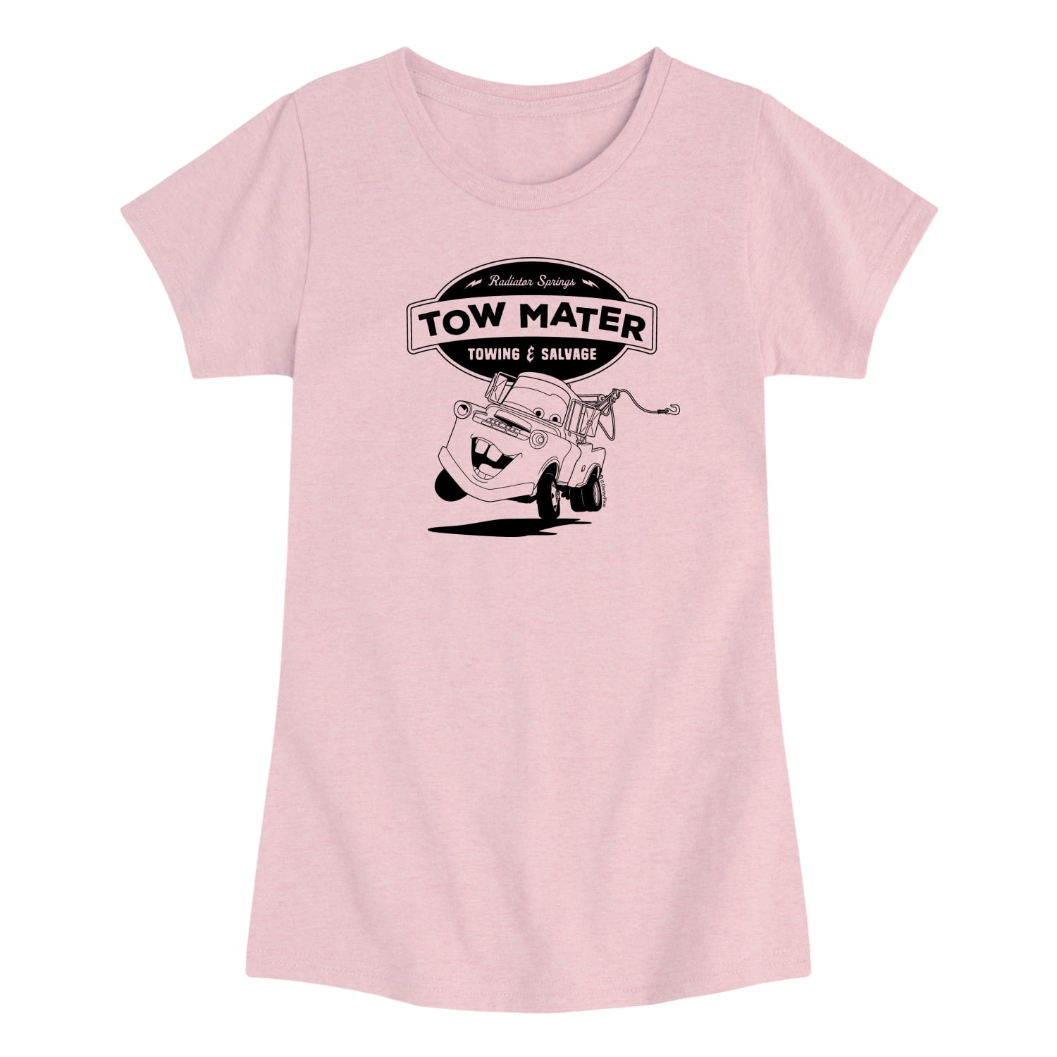 Cars - Tow Mater Towing And Salvage - Toddler Girls Fitted Short Sleeve ...