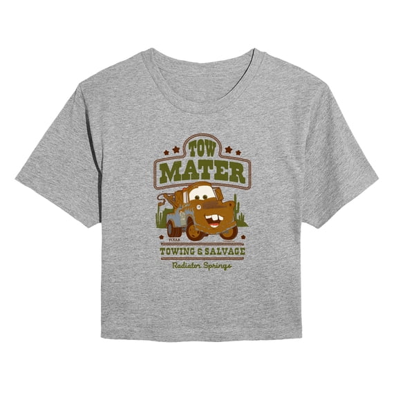 Cars - Tow Mater Western - Juniors Cropped Graphic T-Shirt - Walmart.com