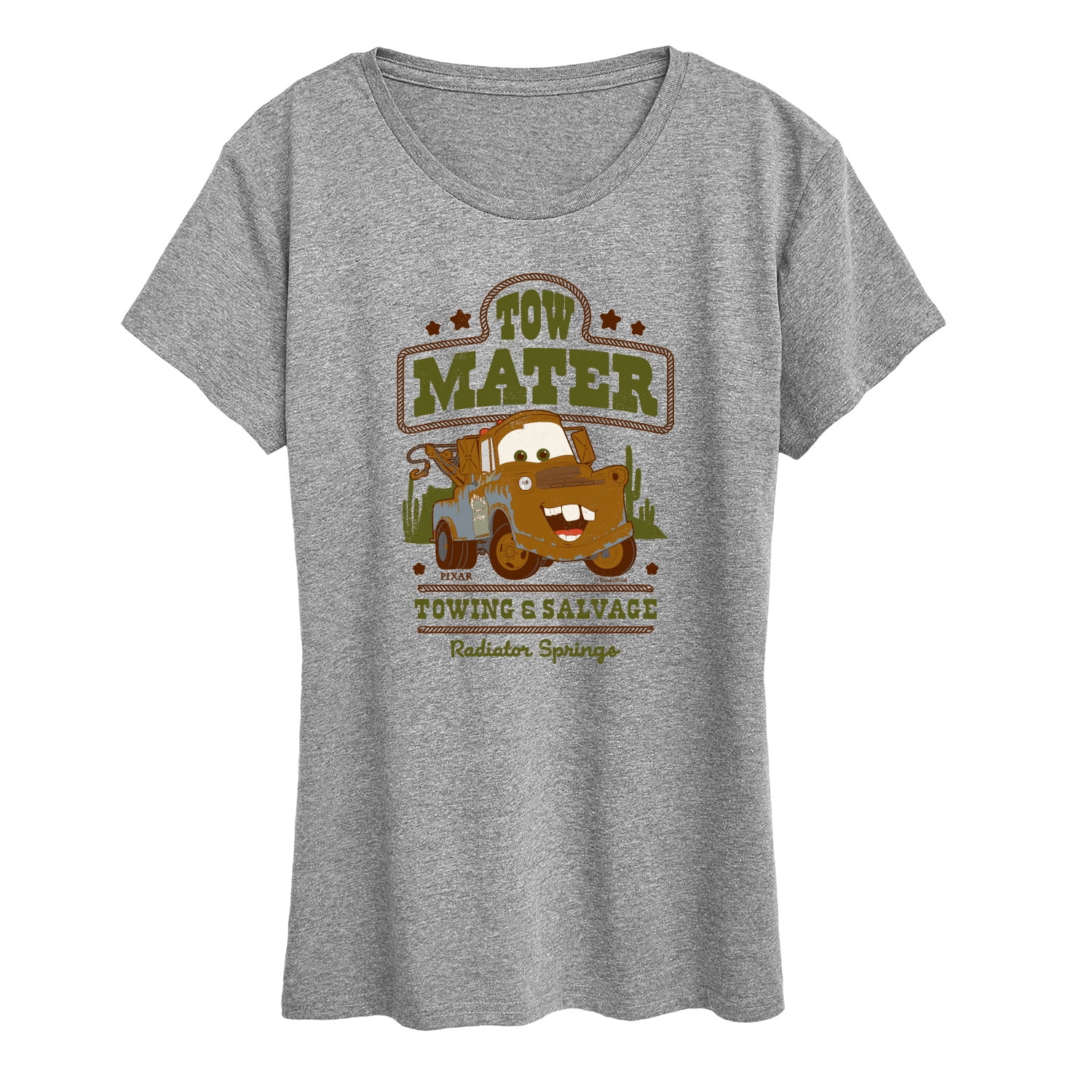 Cars - Tow Mater Western - Women's Short Sleeve Graphic T-Shirt ...