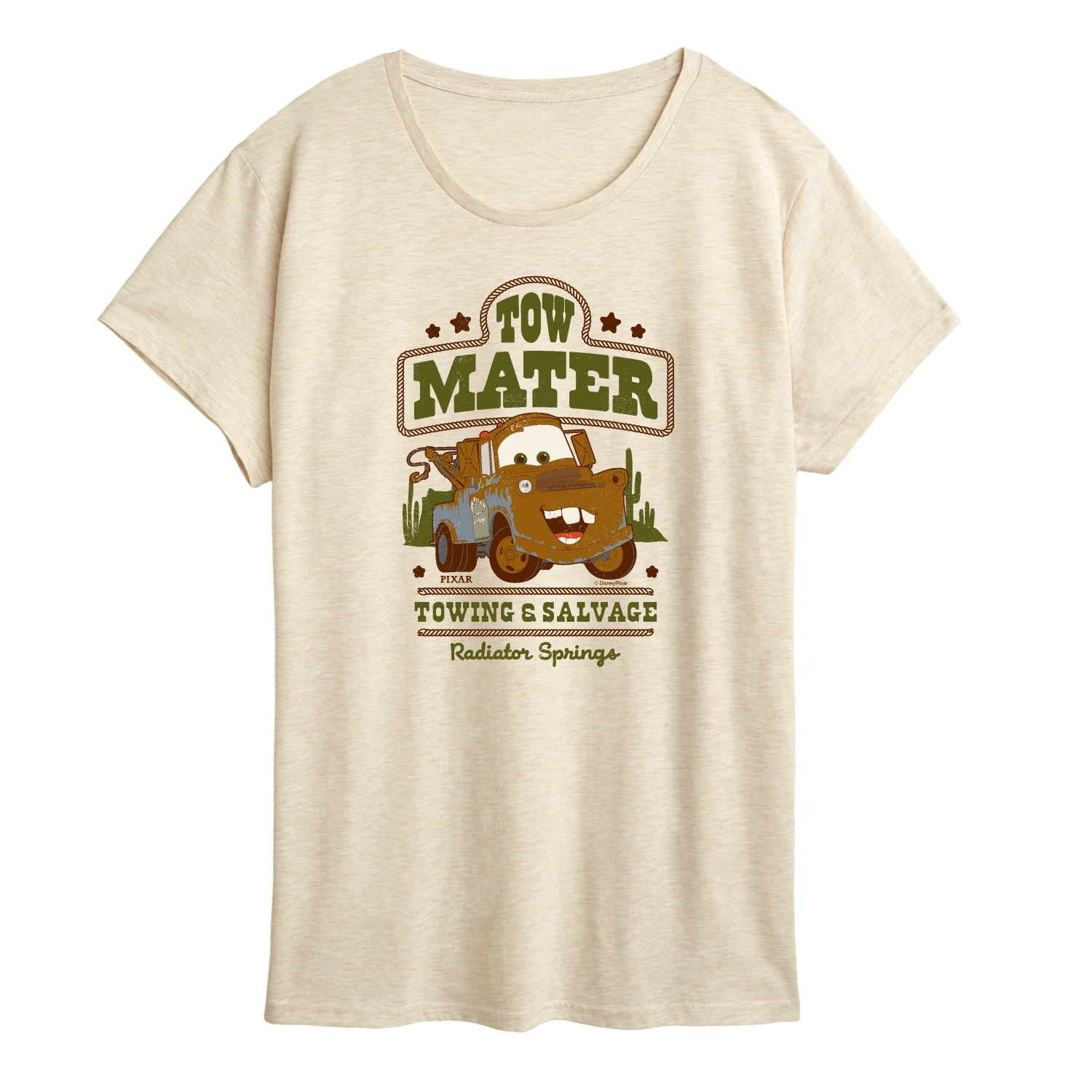 Cars - Tow Mater Western - Women's Short Sleeve Graphic T-Shirt ...