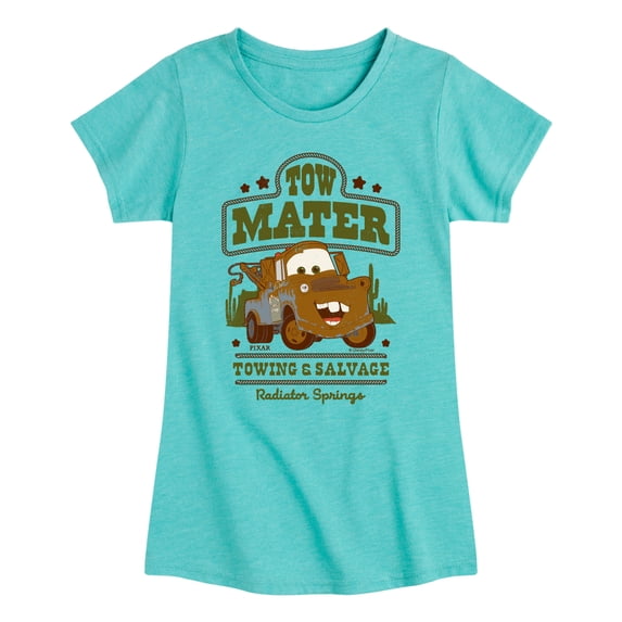 Cars - Tow Mater Western - Youth Girls Fitted Short Sleeve T-Shirt ...