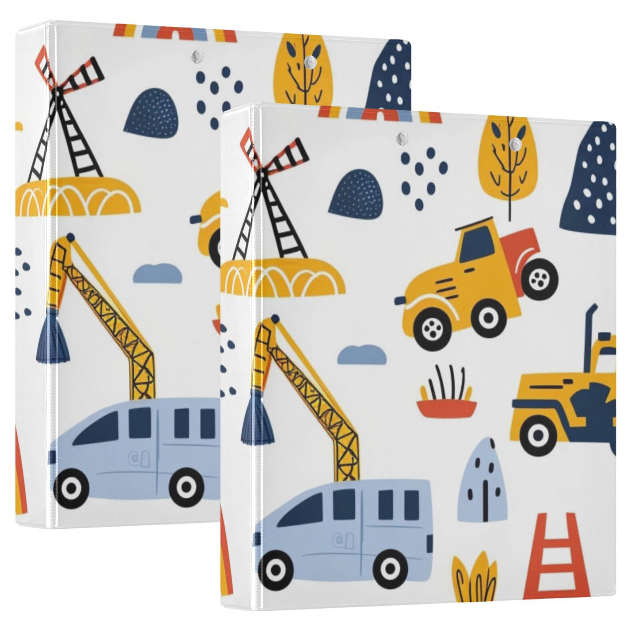 Cars Tree Rainbow 3 Ring Hardcover Binders 1.5" Round Rings for Letter ...