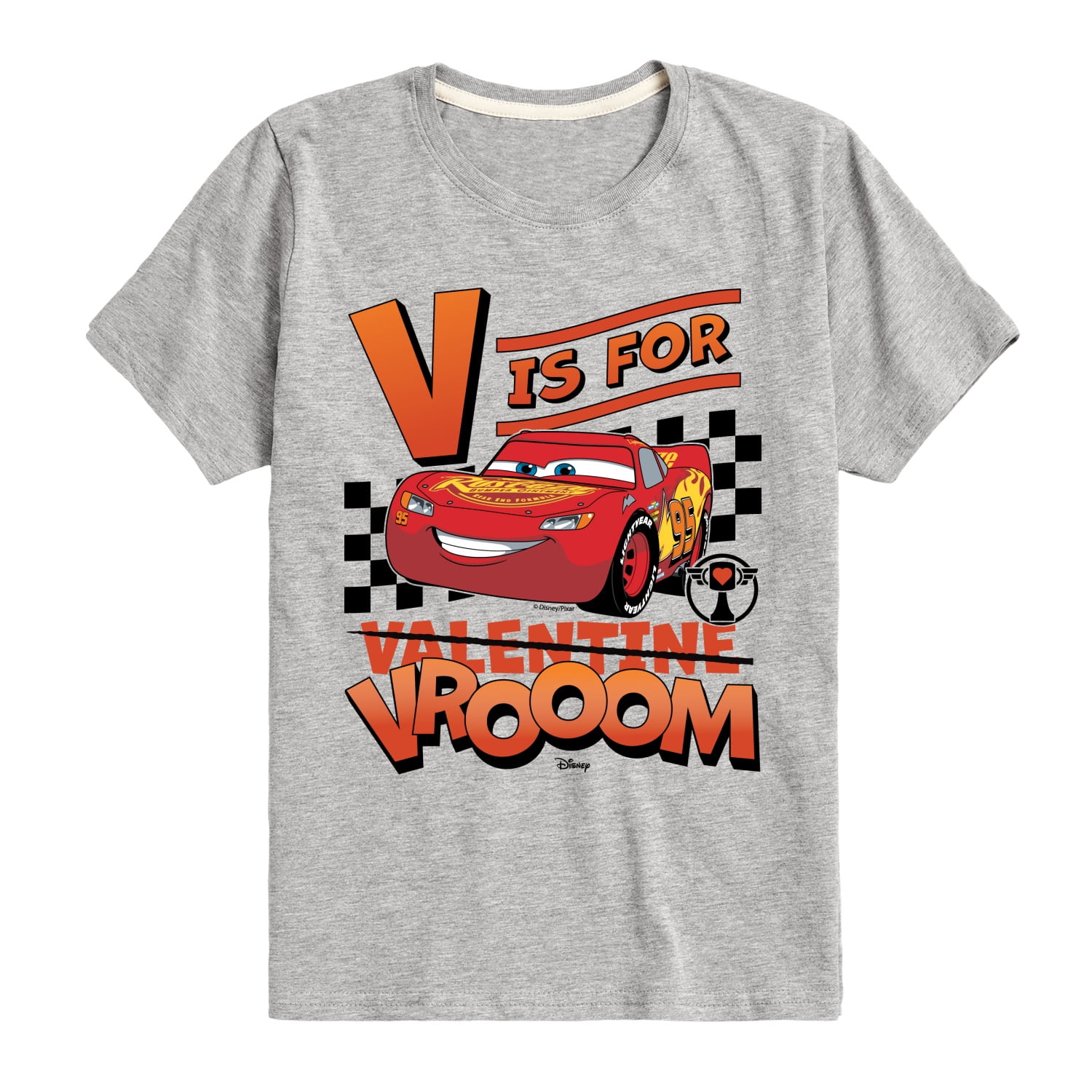 Cars - V is for Vroom - Youth Boys Short Sleeve Graphic T-Shirt ...