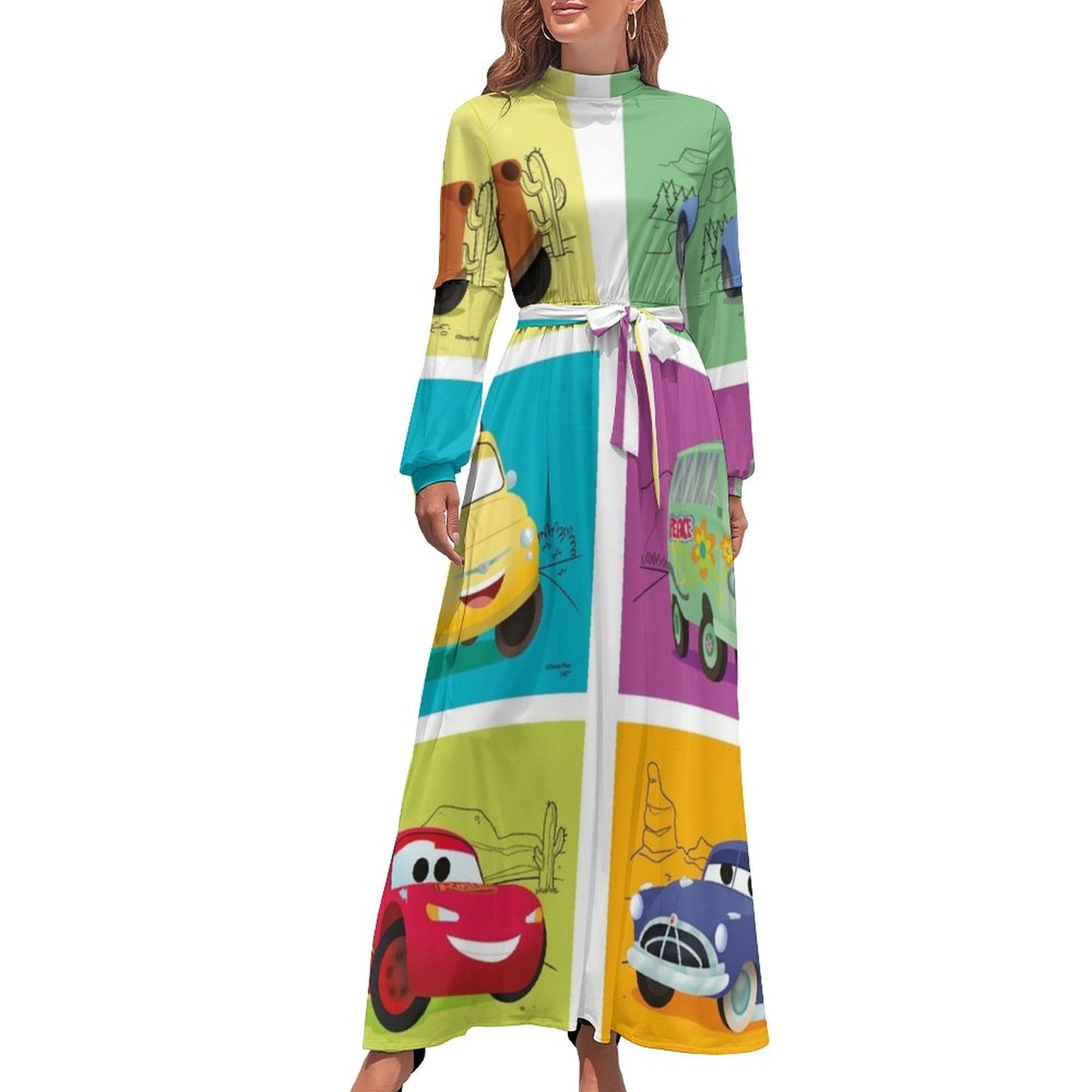 Cars movie Long Dress Party dresses for women summer woman dress summer ...