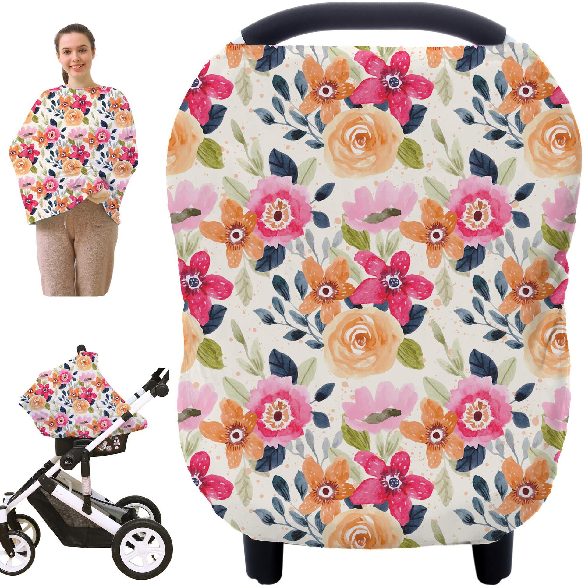 Carseat Cover Boy and Girls - Multi-use Nursing Car Seat Canopy Cover ...