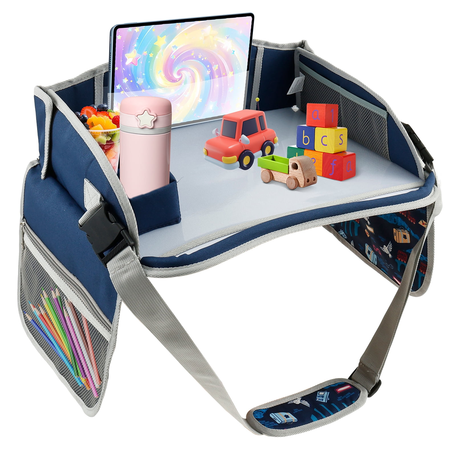 Carseat Table Tray for Kids Polyester Made Portable Drawing Board with ...