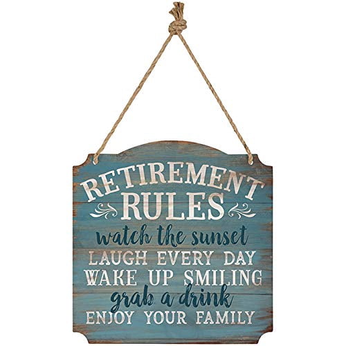 Carson 23726 Retirement Rules Metal Wall Decor, 12 inches High ...