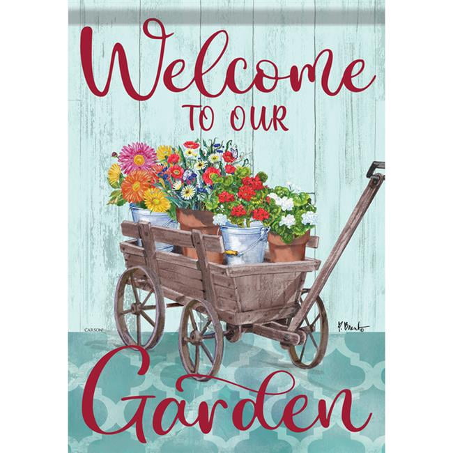 Carson 50973 Garden Flag - Flower Cart - Walmart.com