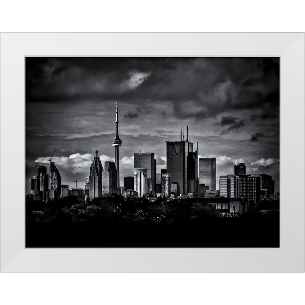 Carson, Brian 24x19 White Modern Wood Framed Museum Art Print Titled ...