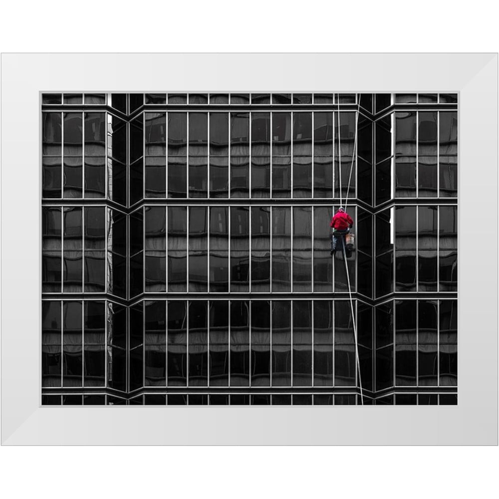 Carson, Brian 32x25 White Modern Wood Framed Museum Art Print Titled ...