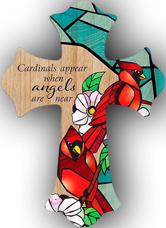 Carson "Cardinals Appear Wall Cross - Hanging Cross for Memorial Gift ...