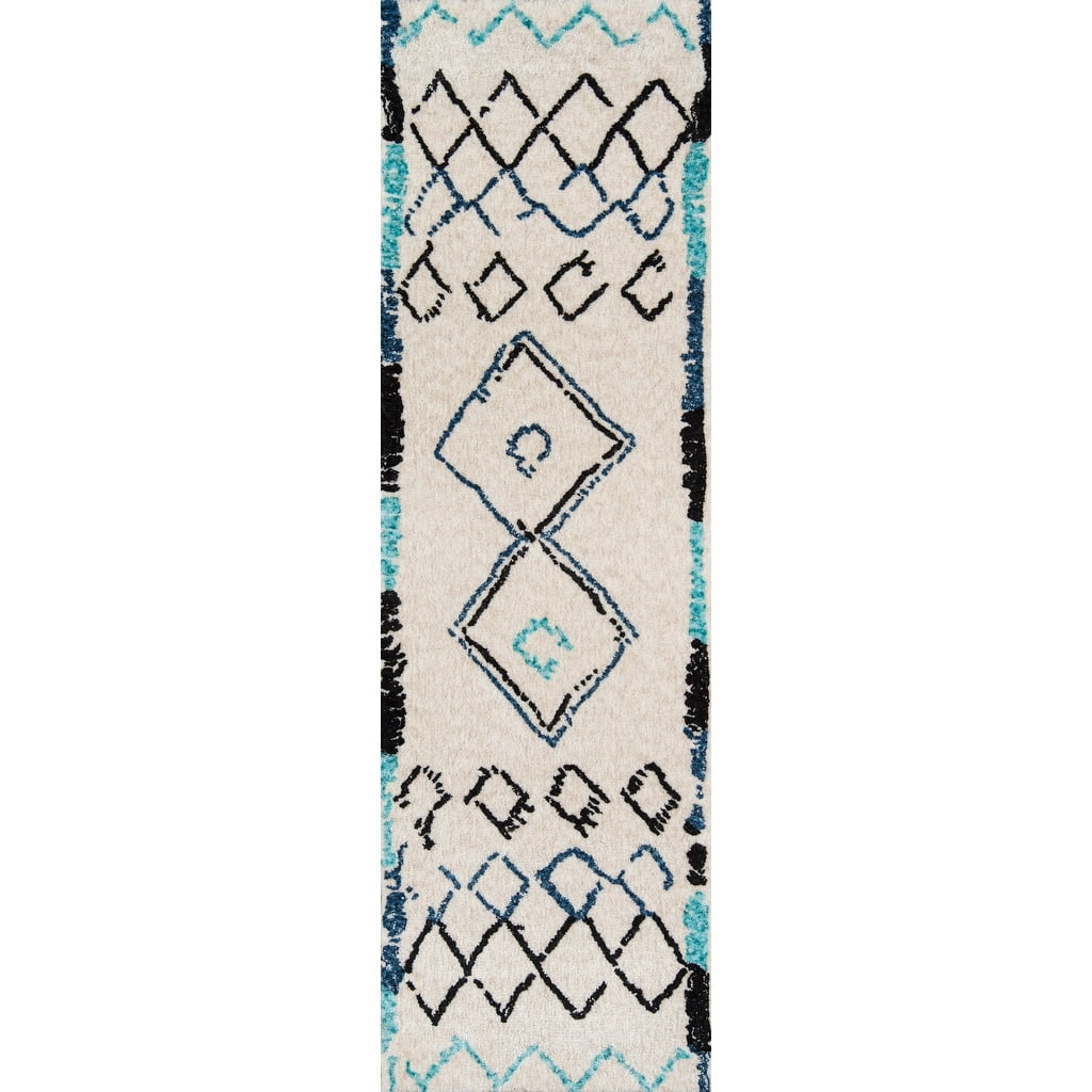 Carson Carrington Jelsa Contemporary Geometric Area Rug Ivory 2'3" x 8 ...