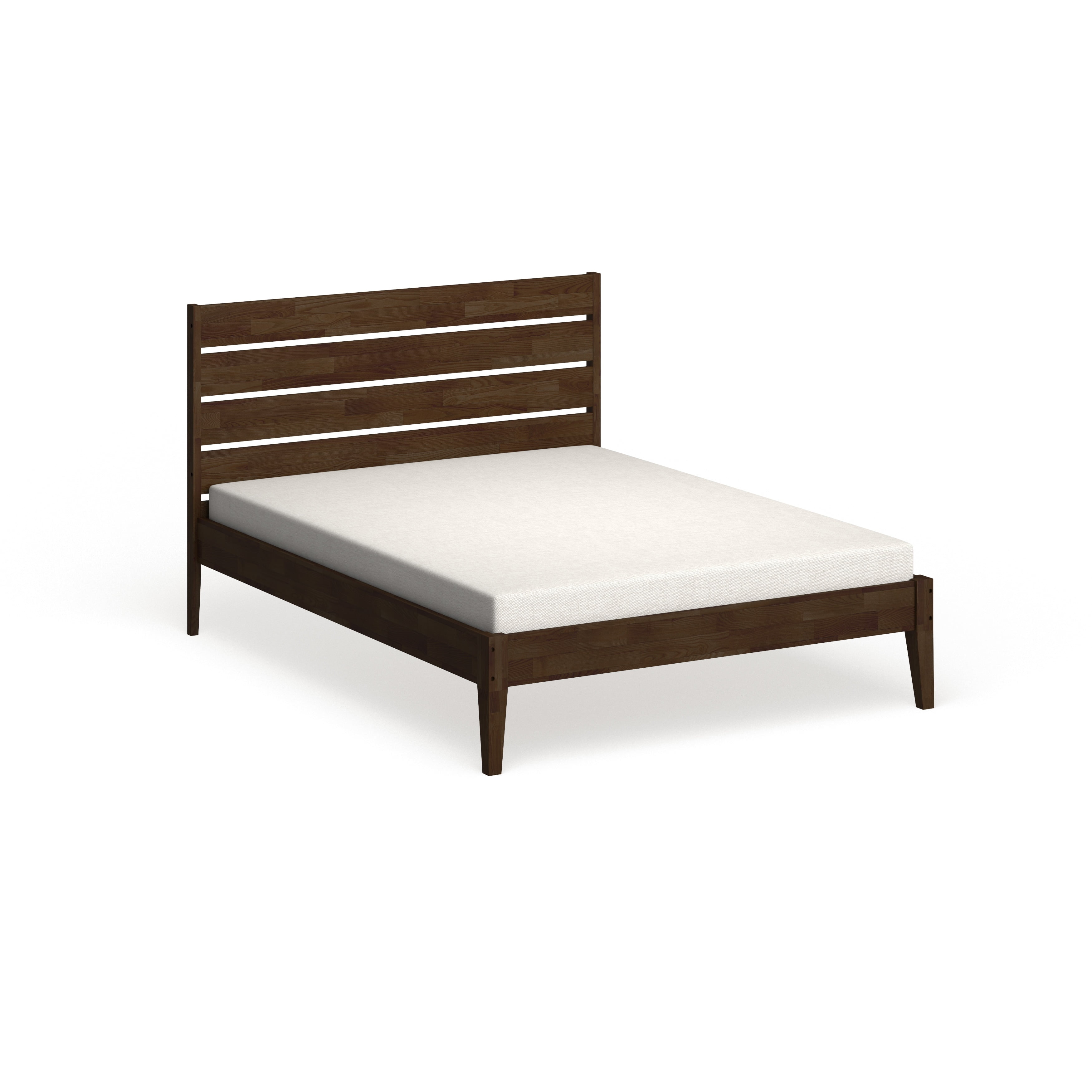 Carson Carrington Ostermalm Mid-Century Brown Wood Platform Bed Full ...
