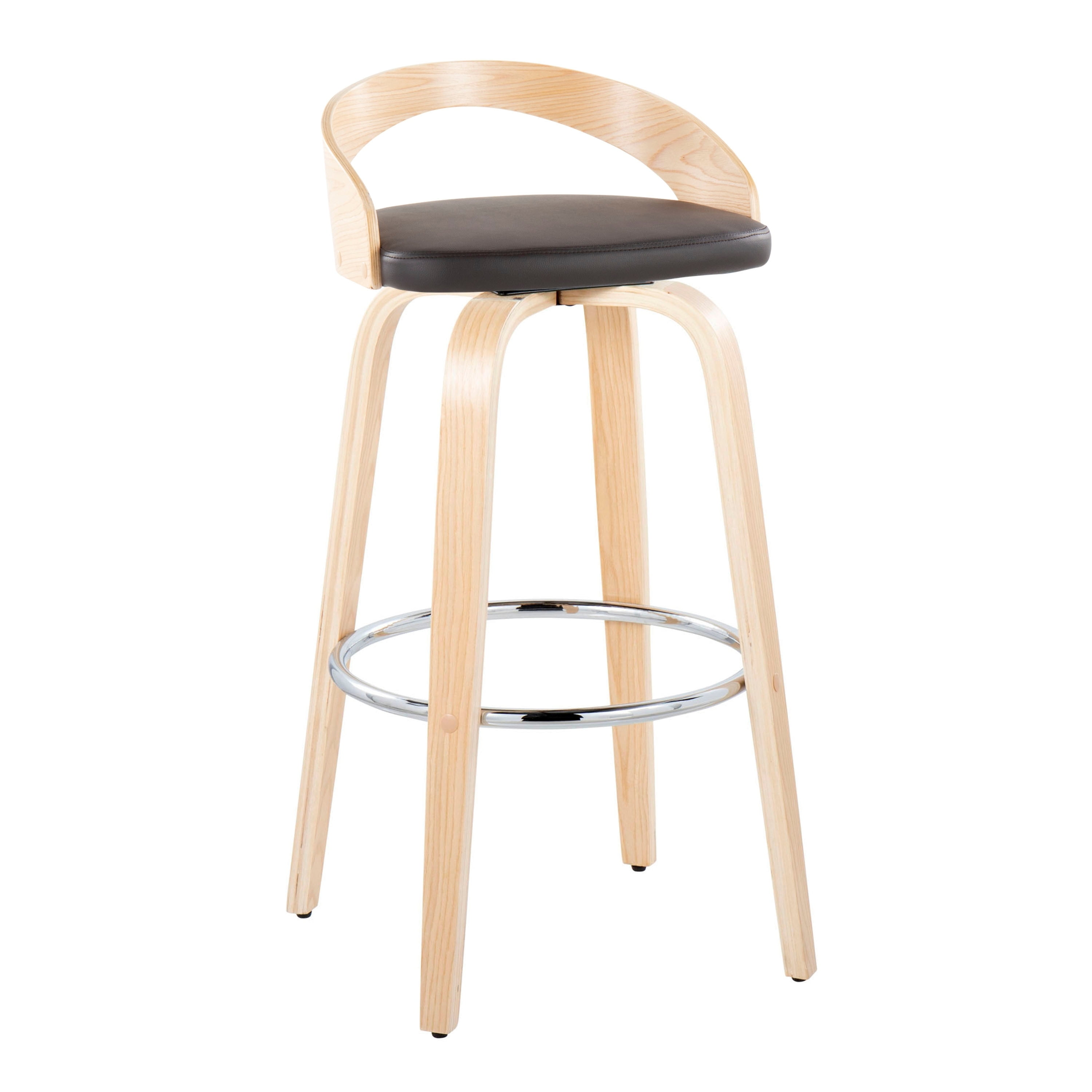 Carson Carrington Stavanger 30" Fixed-Height Bar Stool with Bent Wood ...