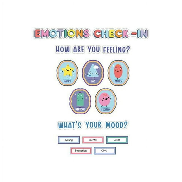 Carson-Dellosa 110532 46-Piece We Stick Together Emotions Check-In Curriculum Bulletin Board ...