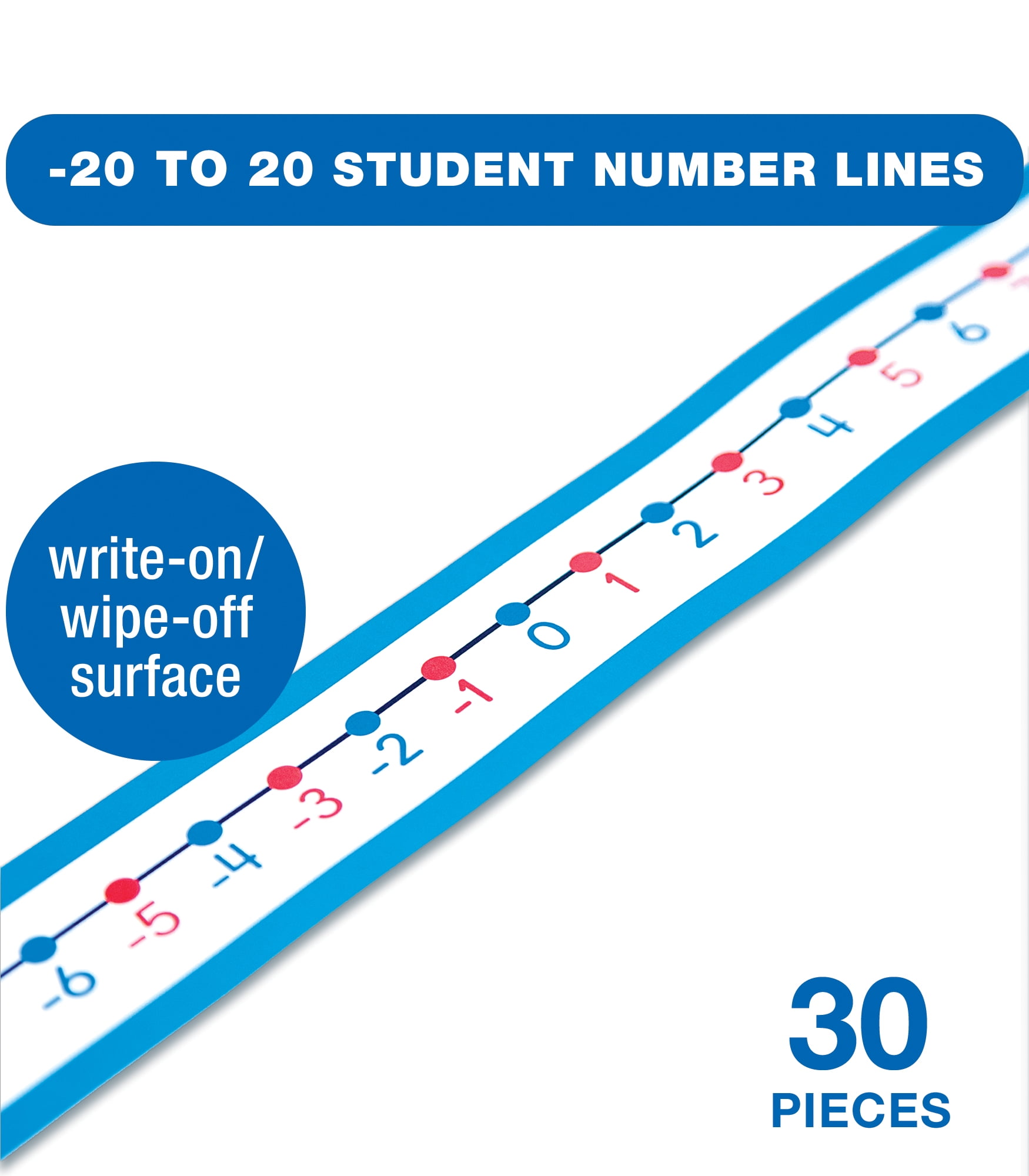 Carson Dellosa -20 to 20 Student Number Lines Manipulative Grade K-3 ...