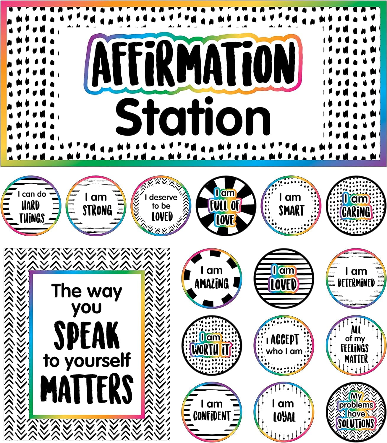 Carson Dellosa 32pc Affirmation Station Classroom Bulletin Board Set ...