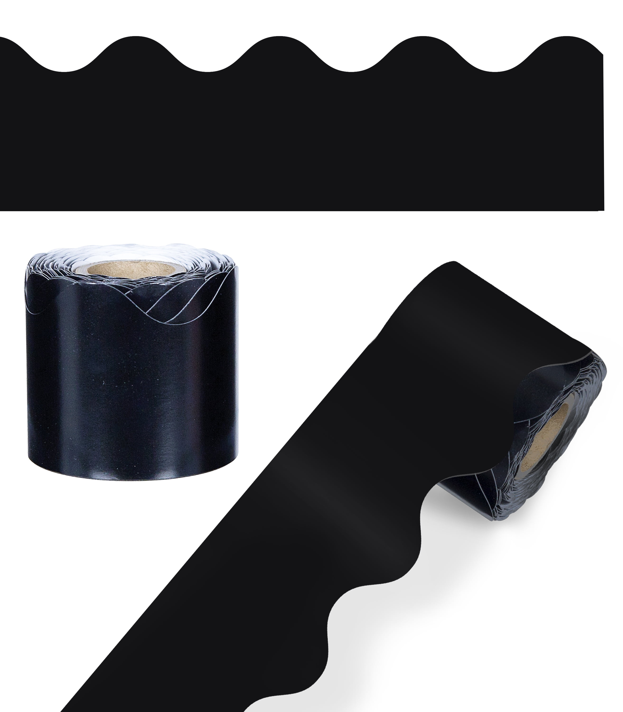Carson Dellosa Black Scalloped Bulletin Board Border Paper - 36ft Roll ...