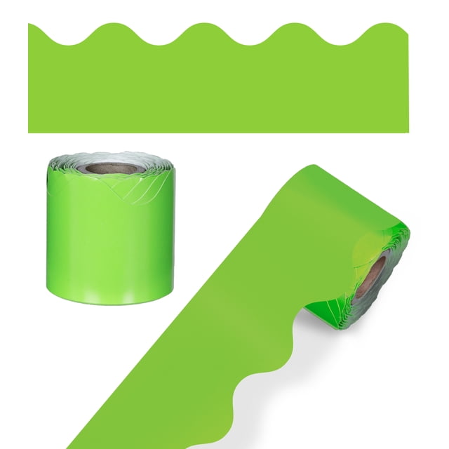 Carson Dellosa 36' Lime Rolled Scalloped Bulletin Board Borders (1 roll ...
