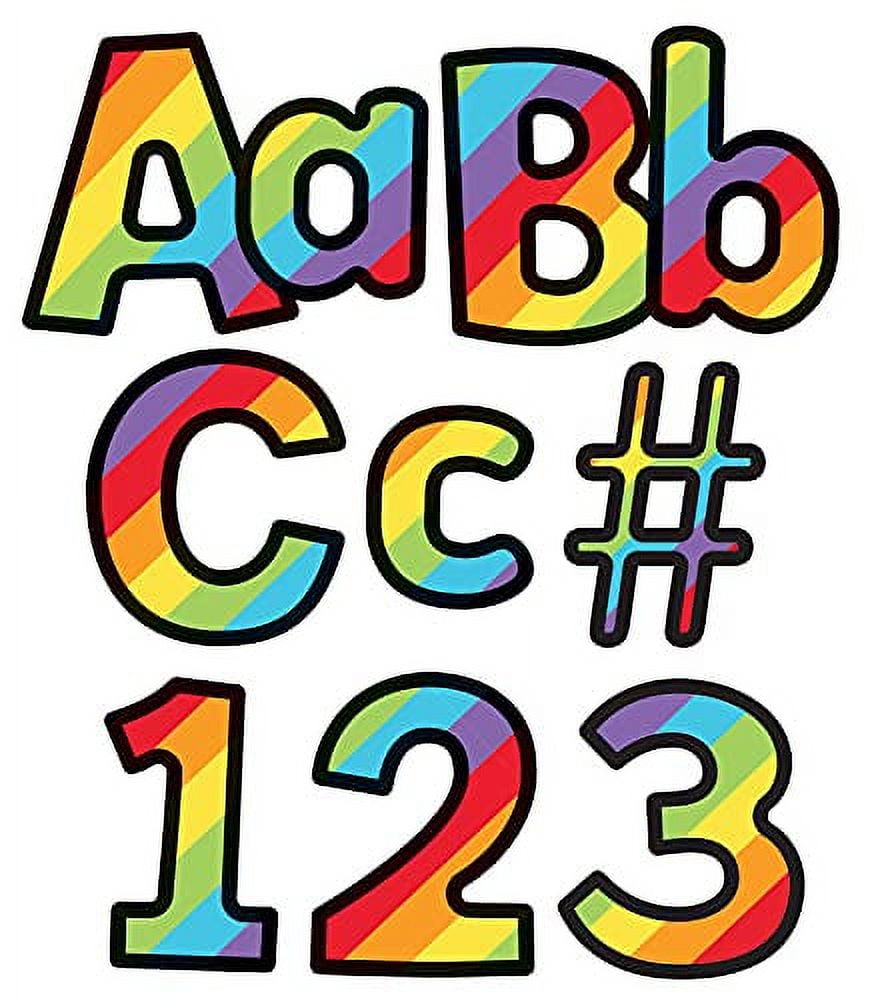 Carson Dellosa 4 In. Rainbow Bulletin Board Letters for Classroom ...