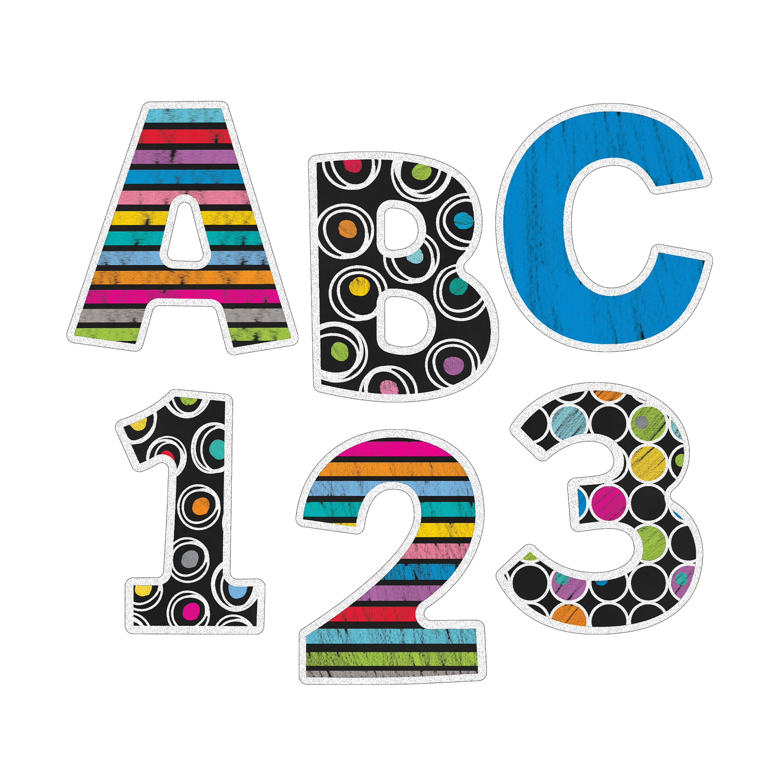 Carson Dellosa 4in Colorful Chalkboard Bulletin Board Letters (76 ...