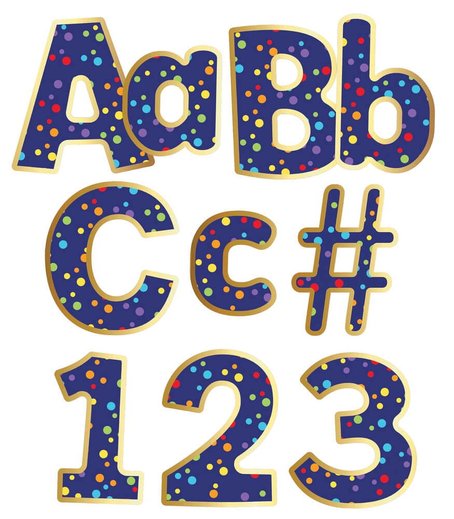 Carson Dellosa 4in Rainbow Confetti Bulletin Board Letters (219 pieces ...