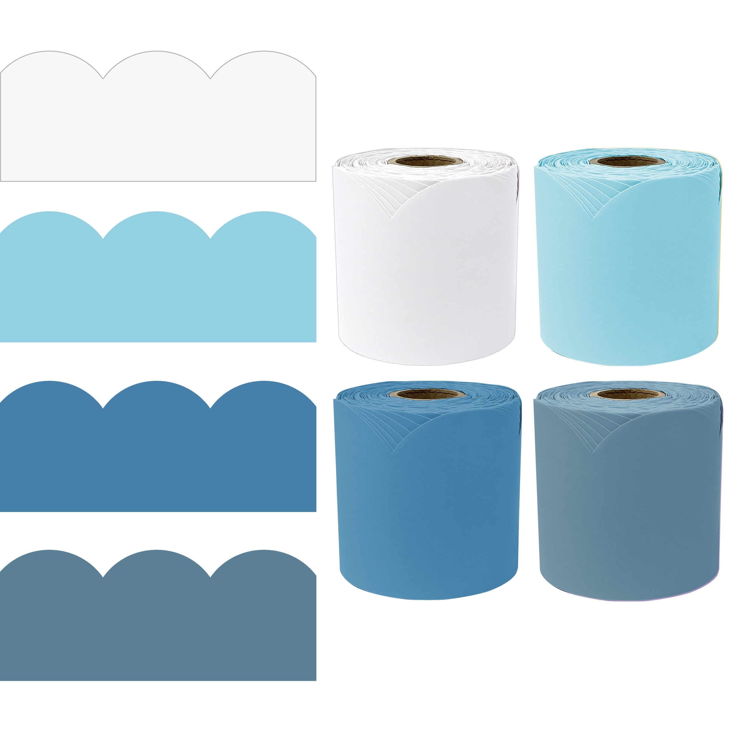 Carson Dellosa 65' Ocean Waves 4 Pack Rolled Bulletin Board Border Set ...
