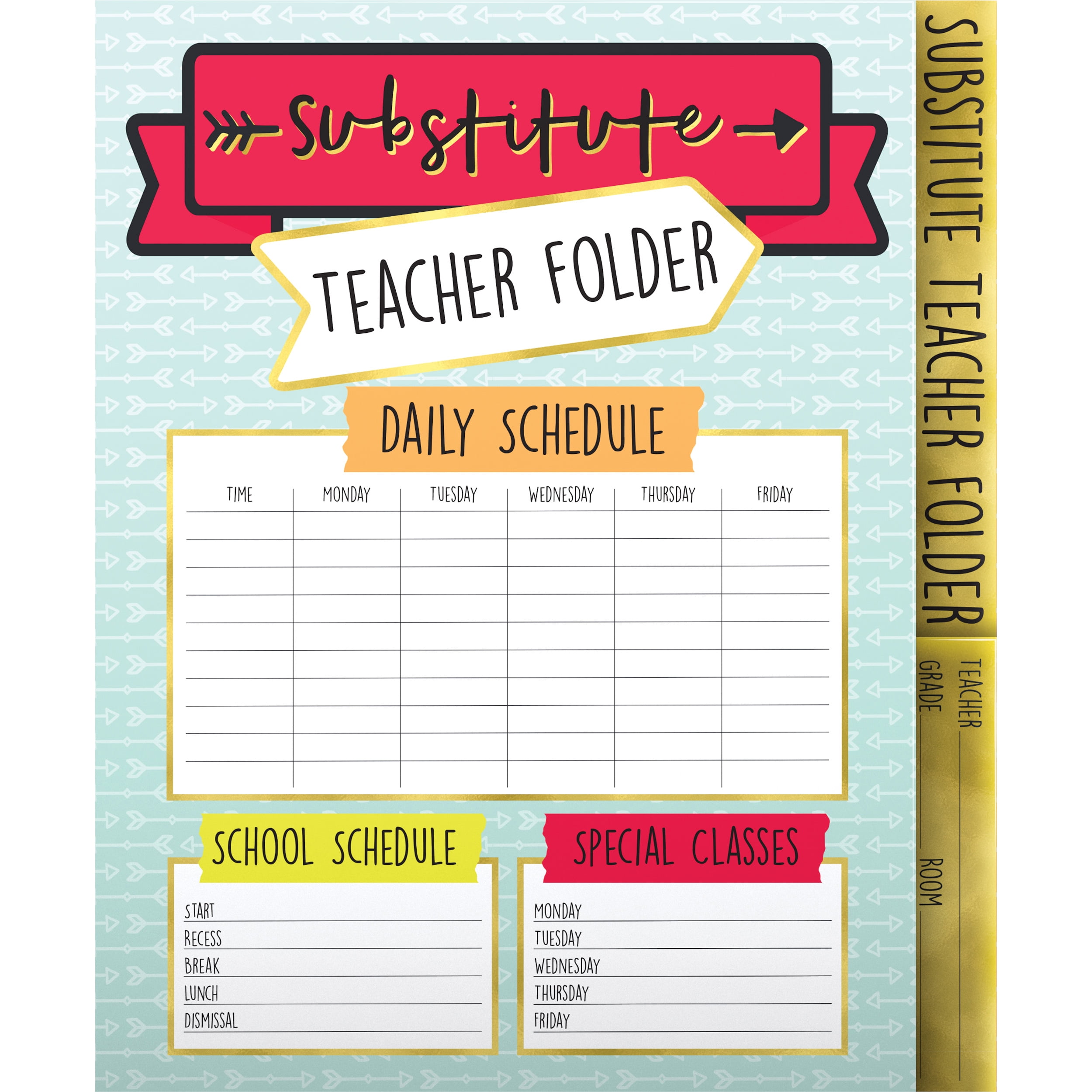 Carson Dellosa Aim High Substitute Teacher Folder (1 folder) - Walmart.com