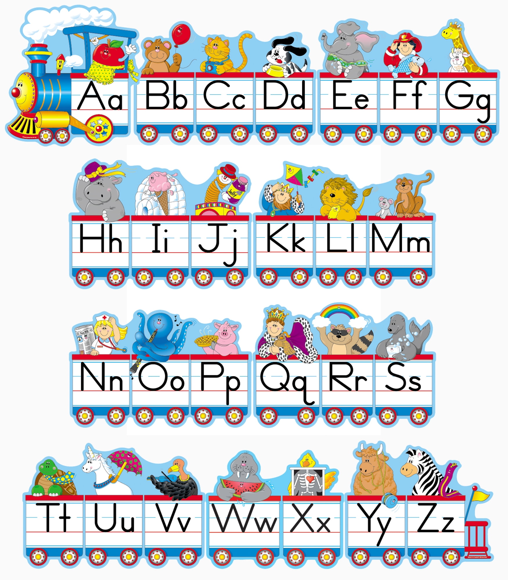 Carson Dellosa Alphabet Train Bulletin Board Set Grade PK-2 (1 Train ...
