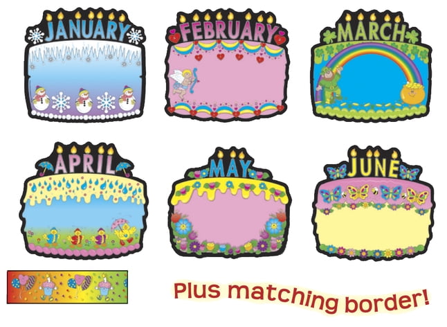 Carson-Dellosa Birthday Cakes Bulletin Board Set, 18 Pieces - Walmart.com