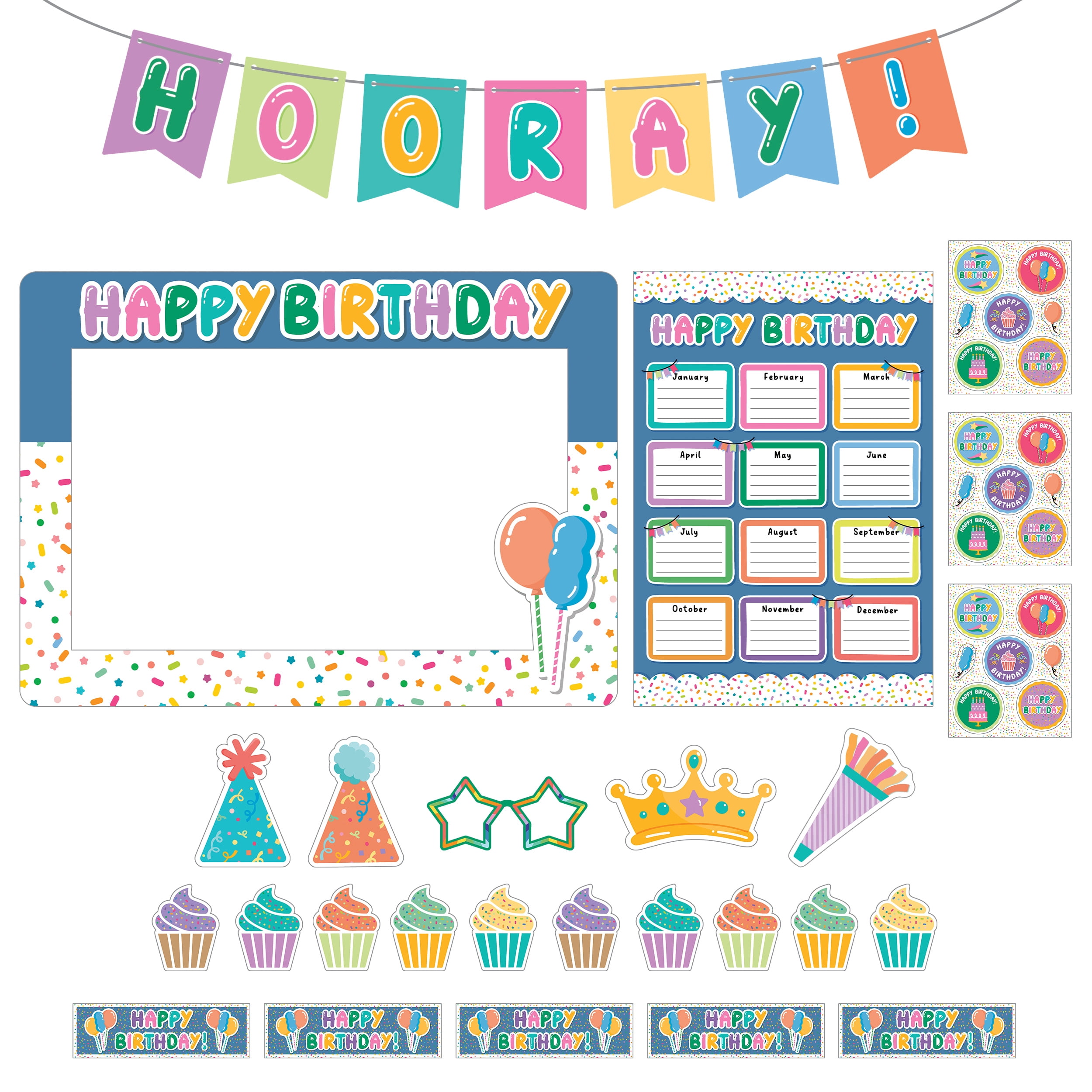 Carson Dellosa Birthday Classroom Kit (92 pieces) - Walmart.com
