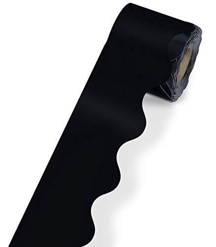 Carson Dellosa Black Bulletin Board Borders, 36 Feet of Scalloped Black ...