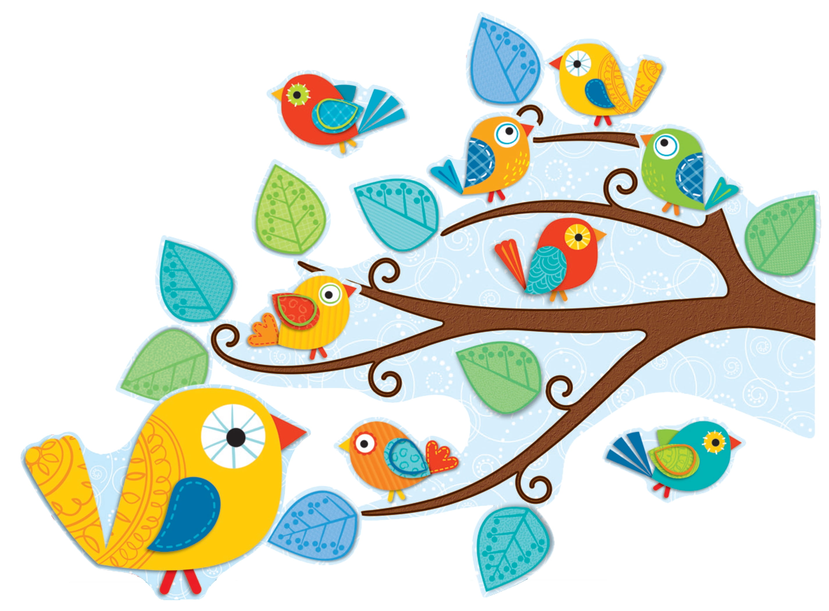 Carson Dellosa Boho Birds Bulletin Board Set 81 Pieces