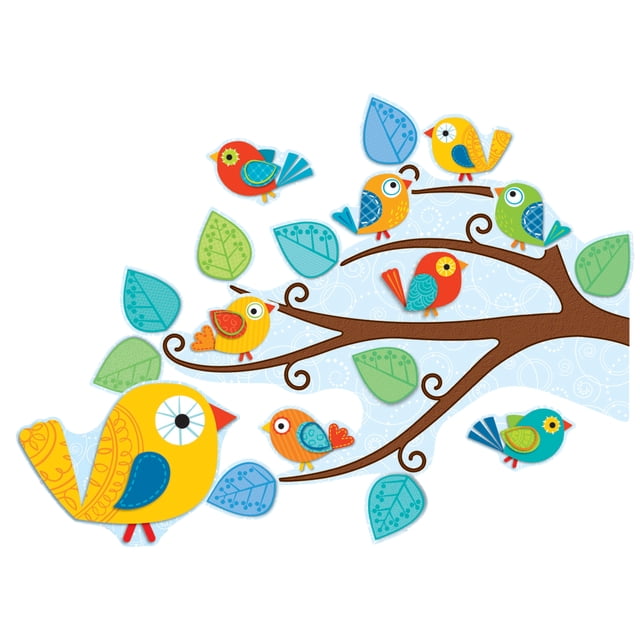 Carson Dellosa Boho Birds Bulletin Board Set (81 pieces) - Walmart.com