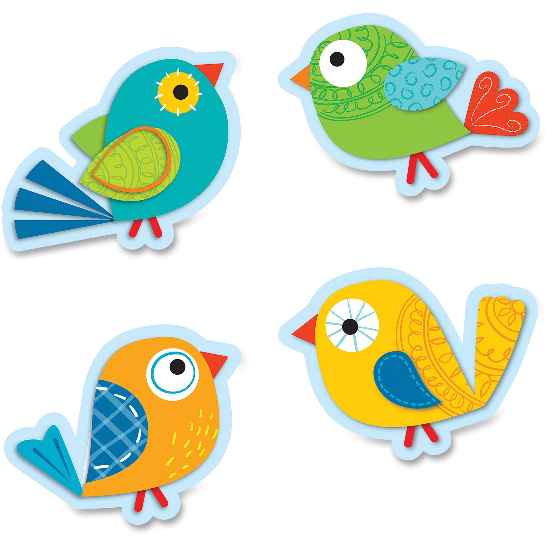 Carson Dellosa Boho Birds Cut Outs