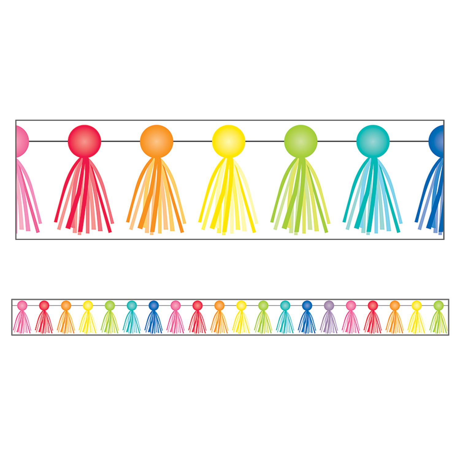 Carson Dellosa CD-108361-6 Schoolgirl Style Tassel Straight Borders ...