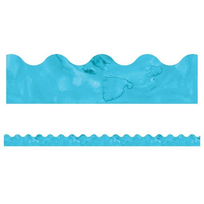 Carson Dellosa CD-108372 Watercolor Blue Scalloped Borders - Walmart.com