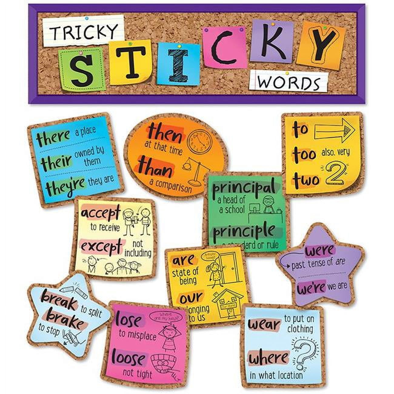 Carson Dellosa CD-110447BN Tricky Sticky Words Mini Bulletin Board Set ...