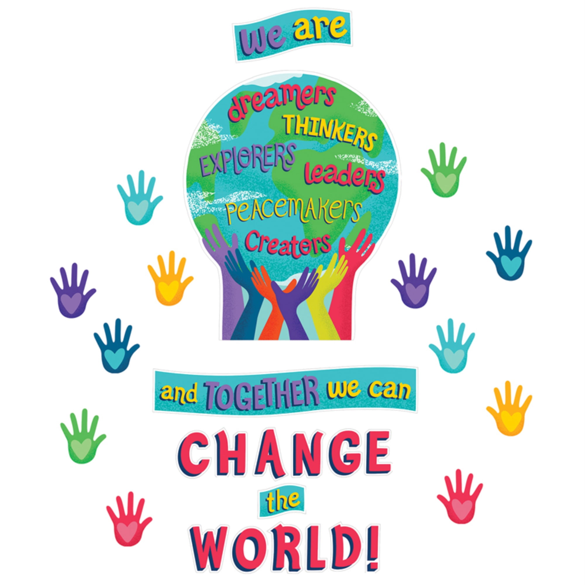 Carson Dellosa CD-110488 Together We Can Change World Bulletin Board ...