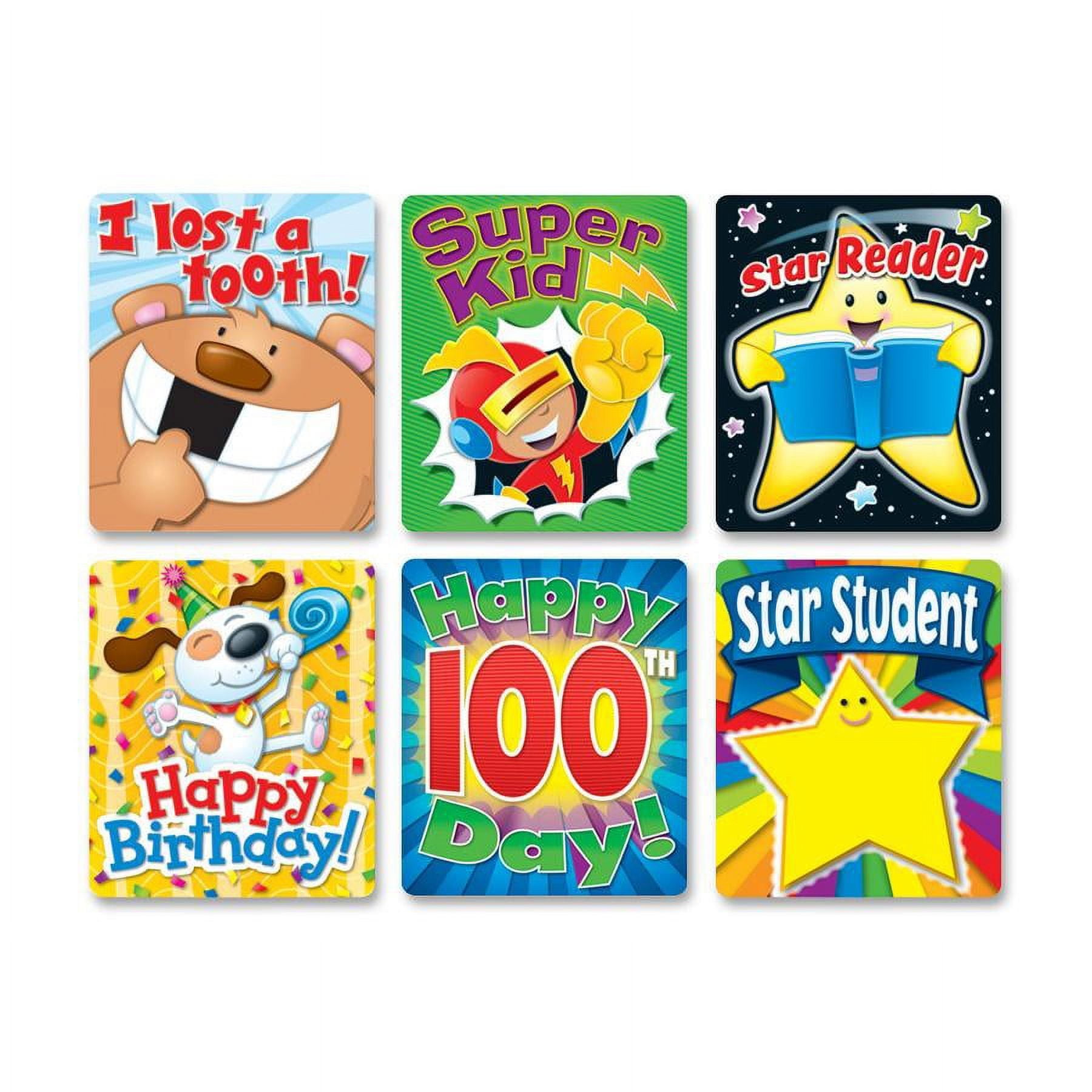 Carson-Dellosa, CDP144249, Braggin' Badges Colorful Stickers, 1 / Pack ...
