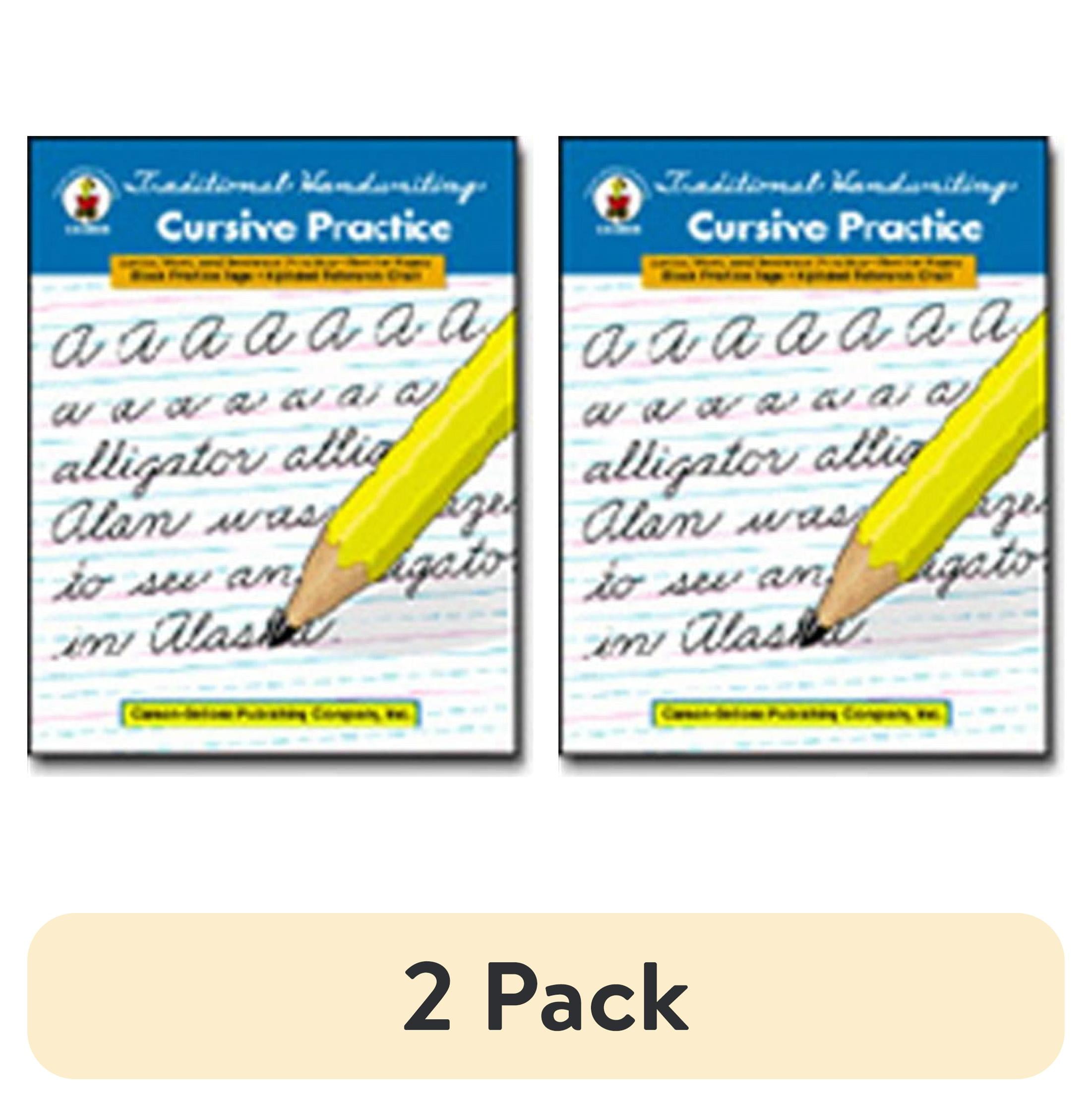 (2 pack) Carson Dellosa Cd-0888 Traditional Handwriting Cursive Pra ...