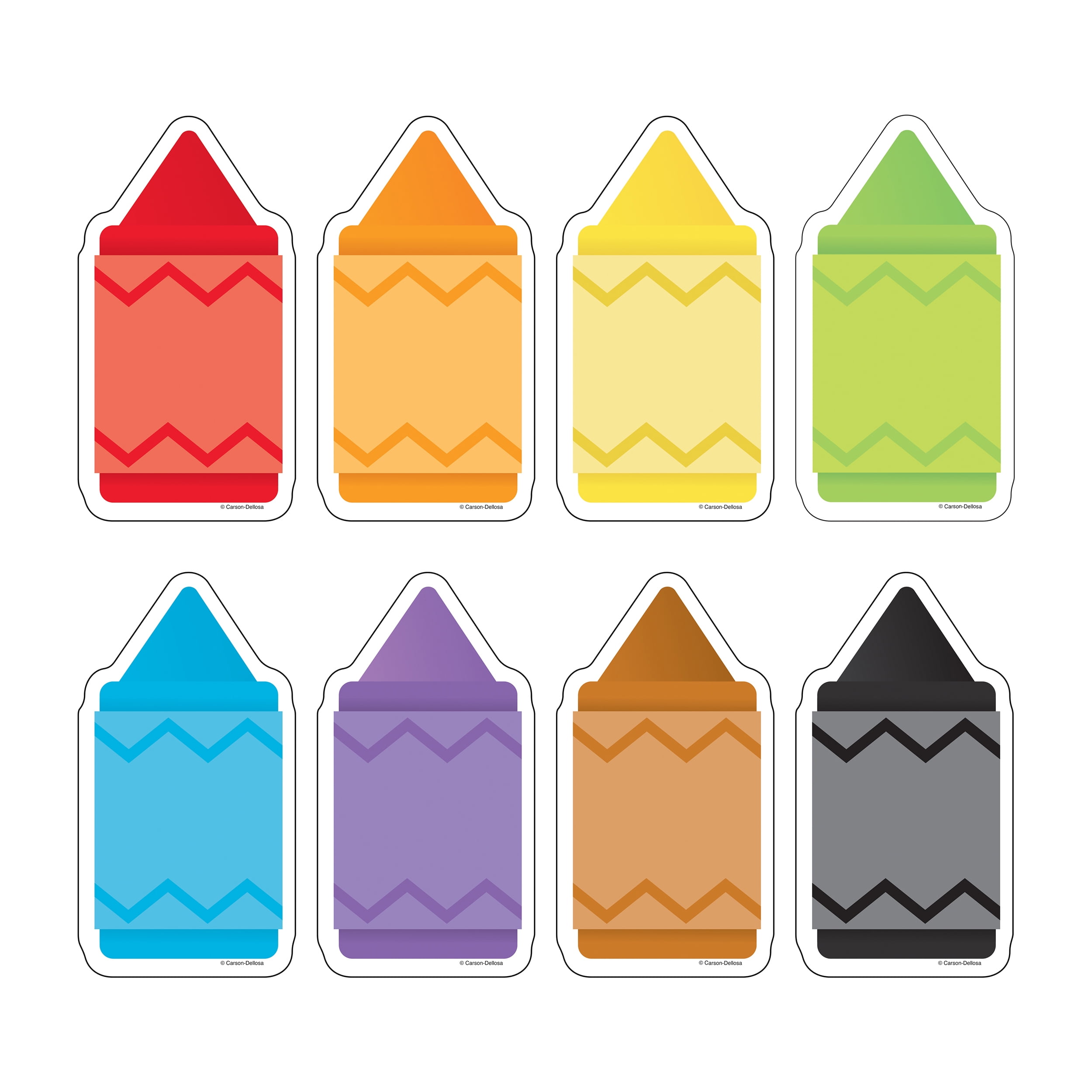 CD Carson Dellosa Chunky Crayons Cutouts, Classroom Decorations, 48 ...