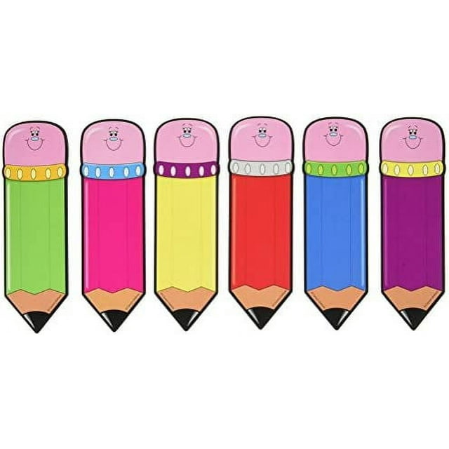 Carson Dellosa Colorful 54 Piece Pencil Bulletin Board Cutouts, Yellow ...