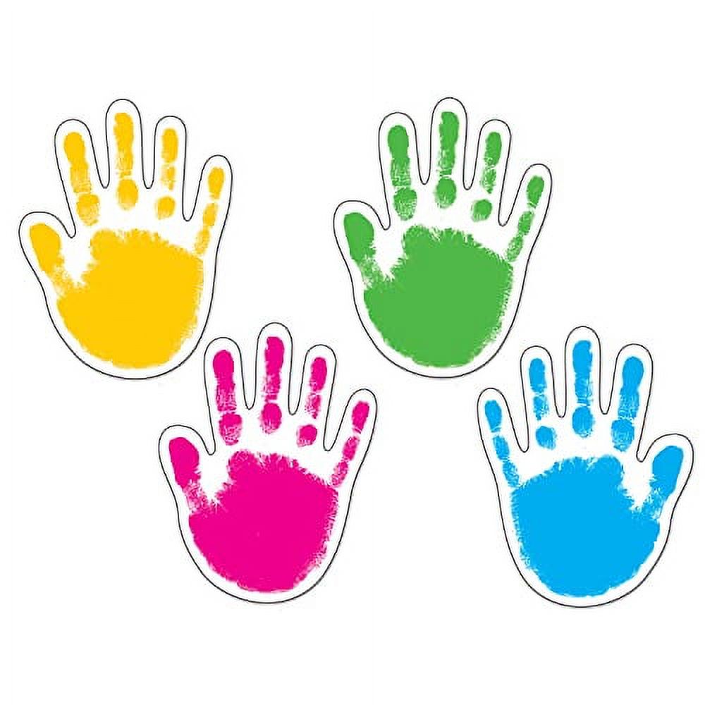 Carson Dellosa Colorful Helping Hands Bulletin Board Cutouts, Colorful ...
