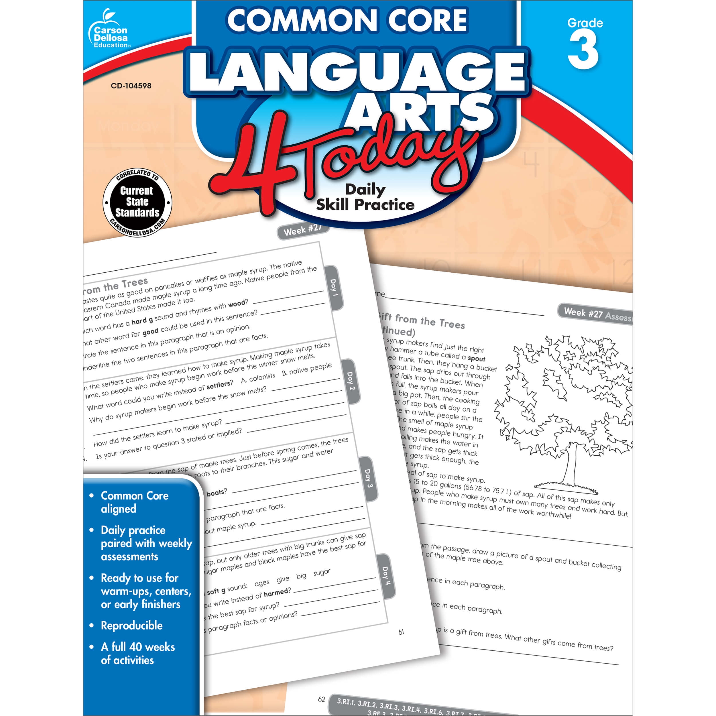 Carson Dellosa Common Core 4 Today Common Core Language Arts 4 Today ...