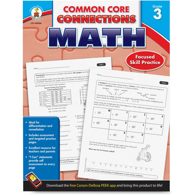 Carson-Dellosa Common Core Connections Grade 3 Math Workbook for ...